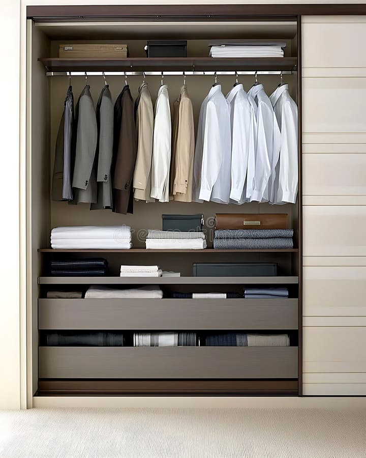 Closet Lot Clothes Few Boxes Stock Photos - Free & Royalty-Free Stock ...