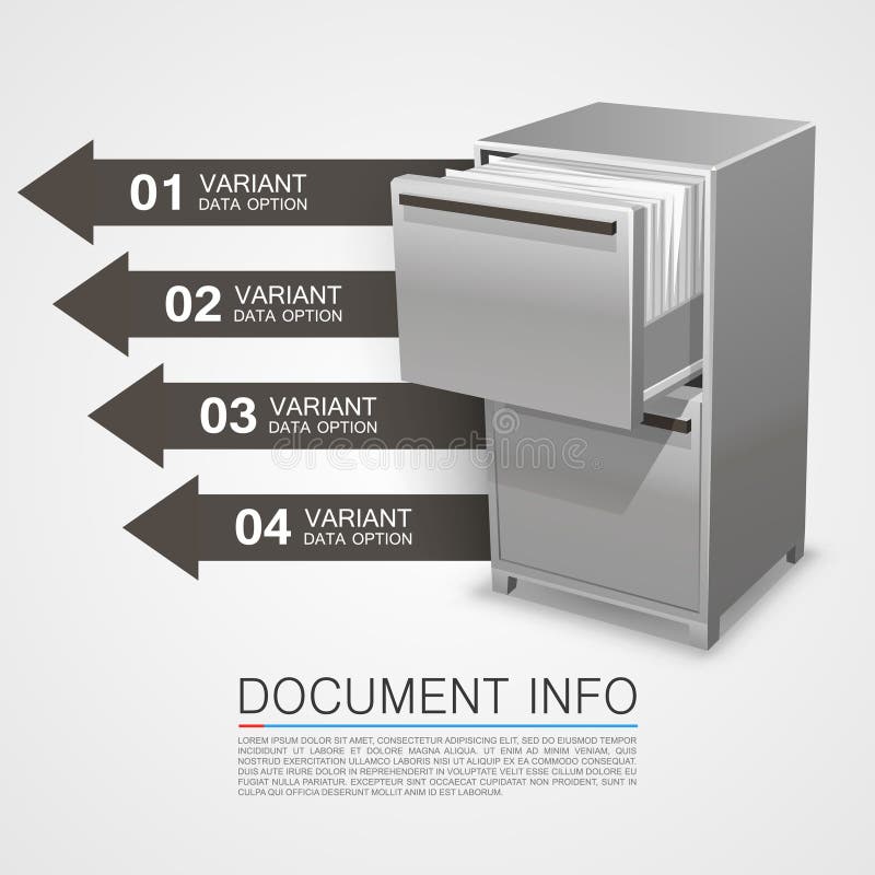 Closet Safe with Documents Info Stock Vector - Illustration of internet ...