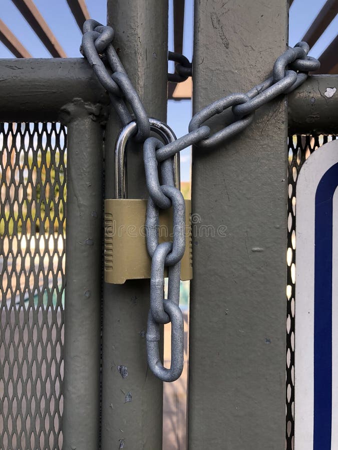 Locked Gate at San Diego Park Stock Photo - Image of locked, diego ...