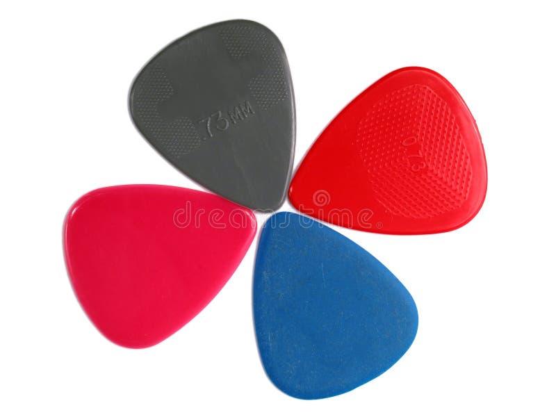 Guitar plectrum closeup stock image. Image of musical - 13431763