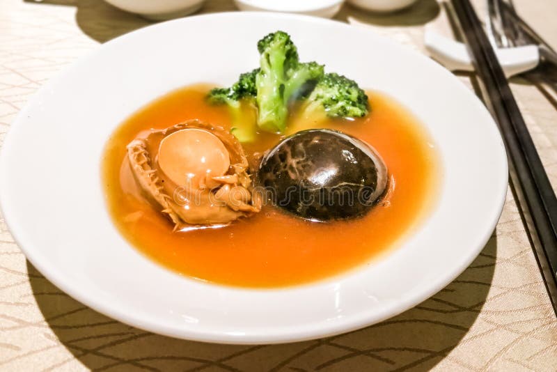 Abalone Dish at Restaurant stock image. Image of dinner - 15495143