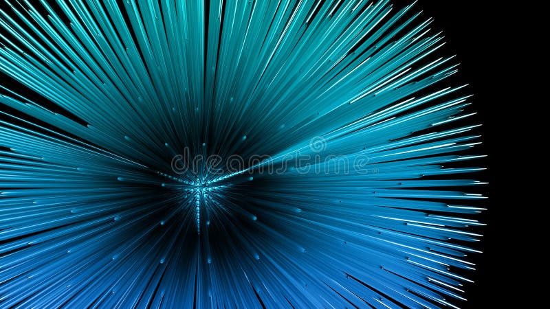 3d Illustration of Exploding Blue Sphere Stock Illustration ...