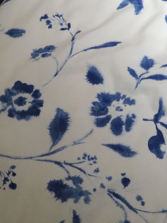 Closeup of an Abstract Floral Pattern Fabric Texture Stock Image ...