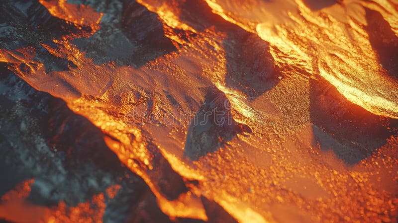 Closeup Abstract Texture of Red Hot Glowing Lava Molten Rock Stock ...