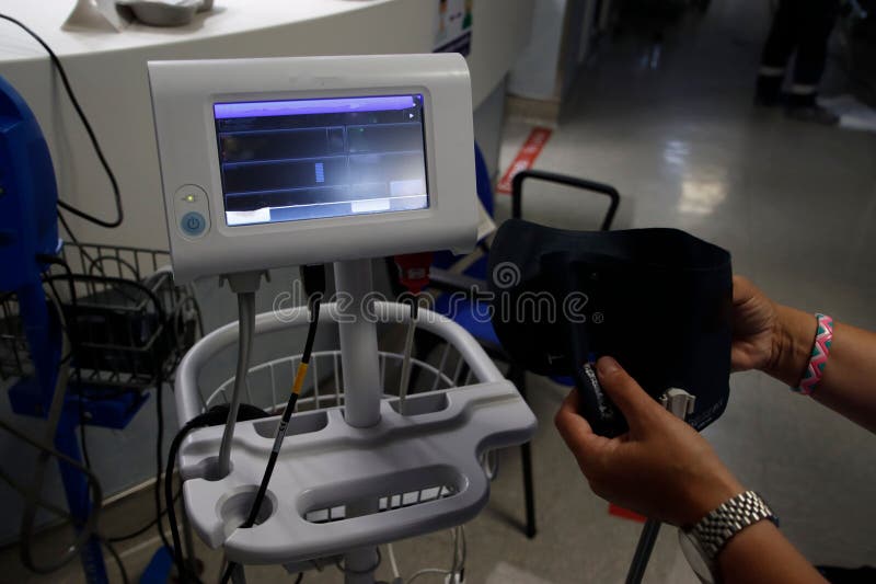Closeup of an Advanced Medical Device on a Hospital Stock Image - Image ...