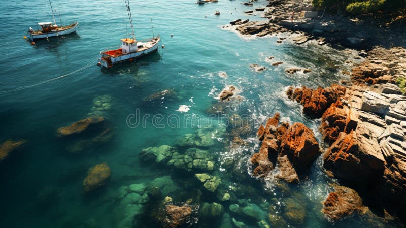 Closeup Aerial View of Harbor in Sydney Stock Photo - Image of scenic ...