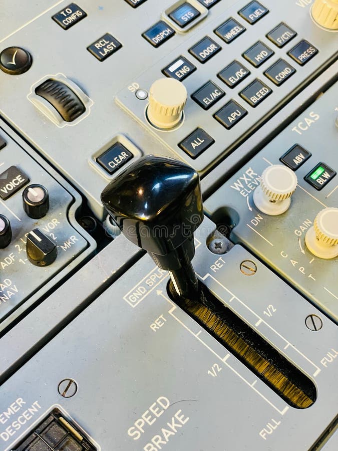 Closeup of an Airplane Control Panel Stock Photo - Image of navigation ...