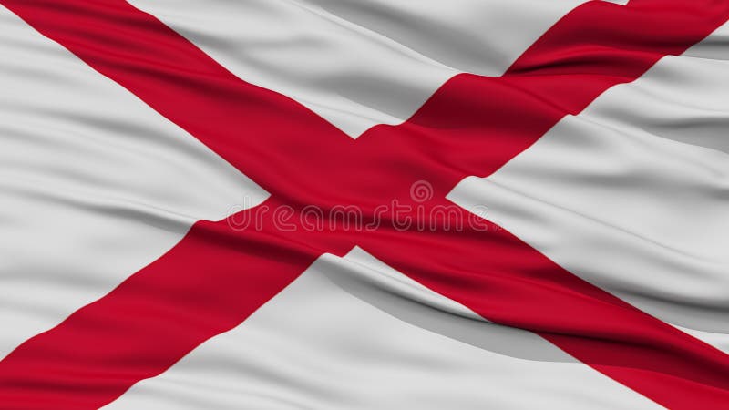 Closeup Alabama Flag, USA State Stock Illustration - Illustration of ...