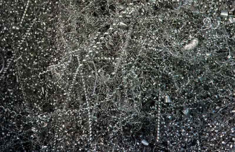 The Closeup of Aluminium Chips from Milling Machine Process Stock Image ...