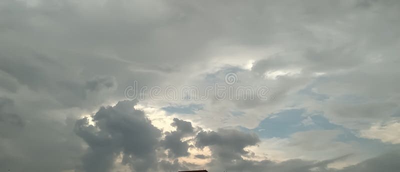 A Closeup an Amazing Cloud Full Sky during Monsoon Season Stock Photo ...