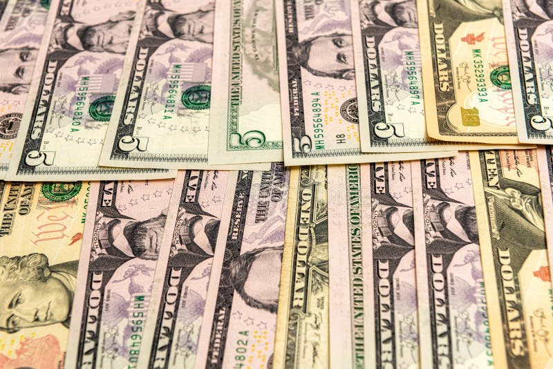 Closeup American Dollars Banknotes Background, US Dollars Pattern ...