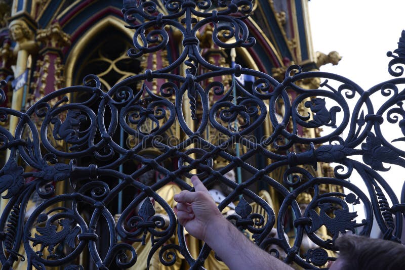 Closeup of an Ancient Gate Details Stock Photo - Image of culture ...
