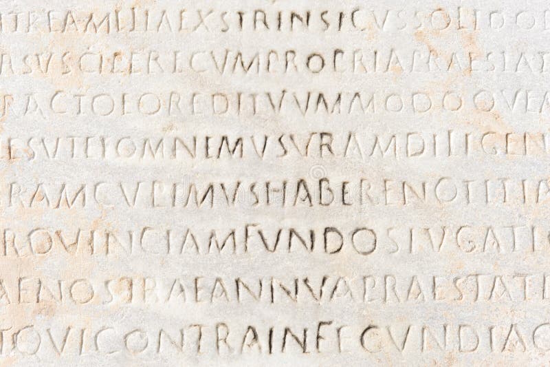 Closeup Of Ancient Latin Text Picture. Image: 19599728