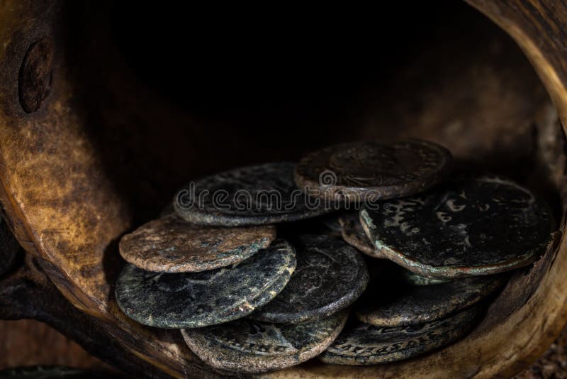 Two Cornucopia Inside the Square Stock Photo - Image of fruits ...