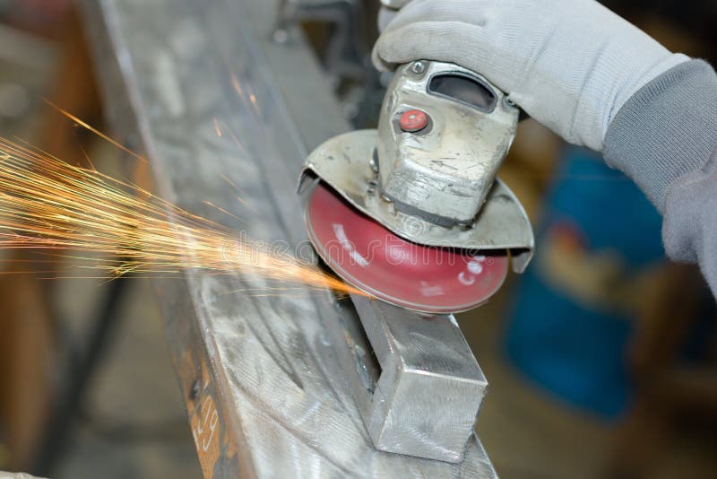 Gringing Metal Sparks stock photo. Image of industry, heat - 8769848