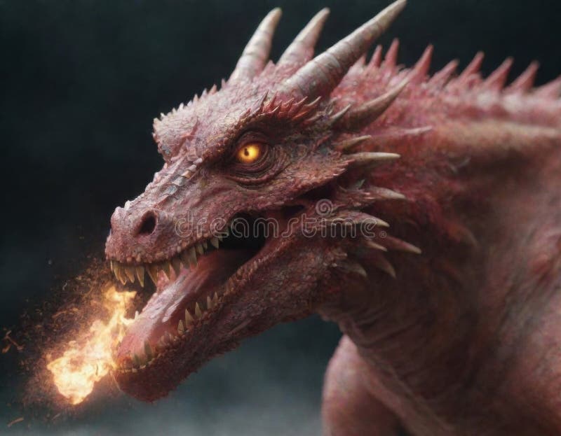 Closeup angry dragon face. stock illustration. Illustration of dragon ...