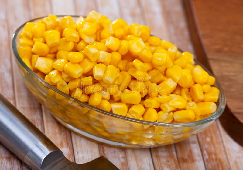 Closeup of Appetizing Boiled Corn on Plate Stock Photo - Image of meal ...