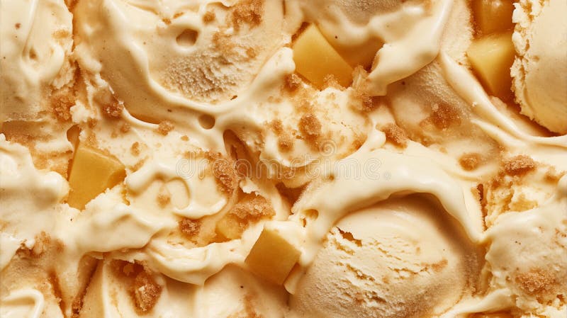 A Closeup of the Apple Pie Ice Cream Texture, Displaying Its Creamy ...