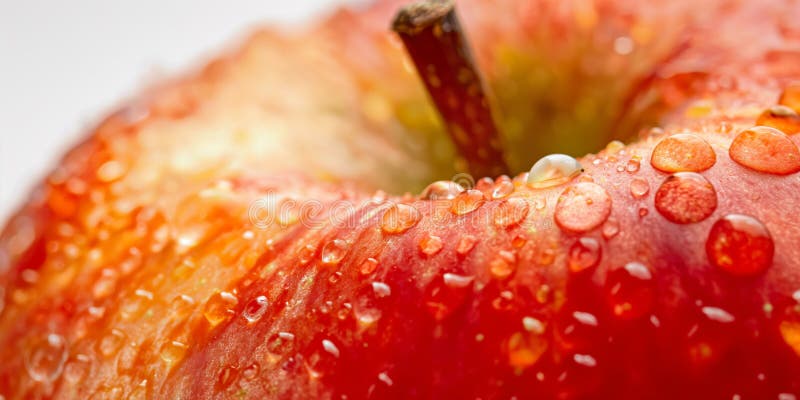 A Closeup of the Apple Texture, Showcasing Its Smooth and Shiny Surface ...