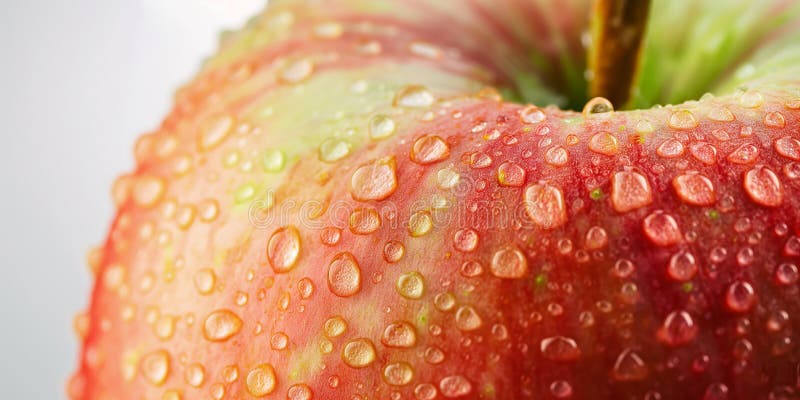 A Closeup of the Apple Texture, Showcasing Its Smooth and Shiny Surface ...