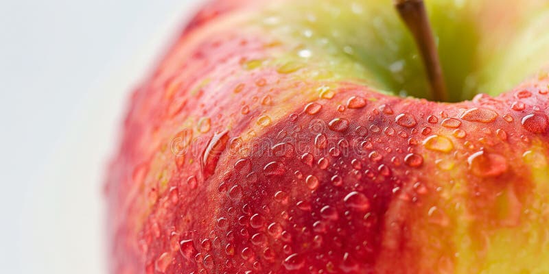 A Closeup of the Apple Texture, Showcasing Its Smooth and Shiny Surface ...