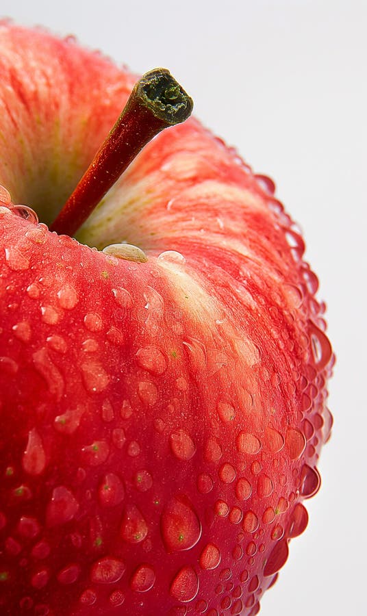 A Closeup of the Apple Texture, Showcasing Its Smooth and Shiny Surface ...