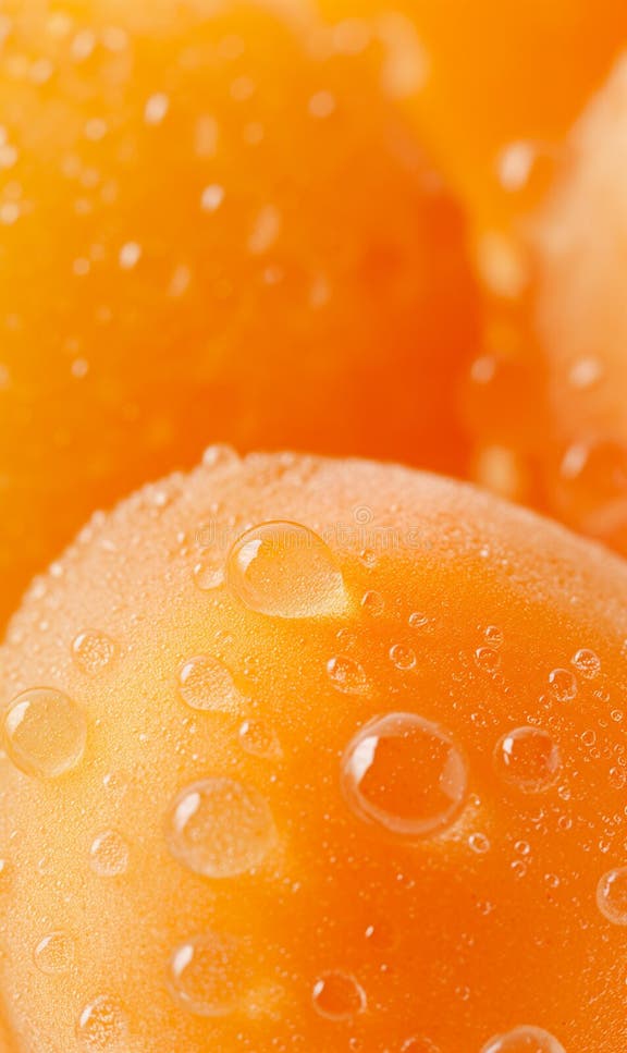 A Closeup of the Apricots Texture, Showcasing Their Smooth and Slightly ...