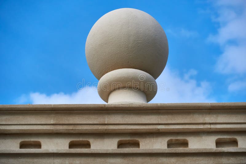 Closeup of Architectural Element Sphere Stock Image - Image of abstract ...