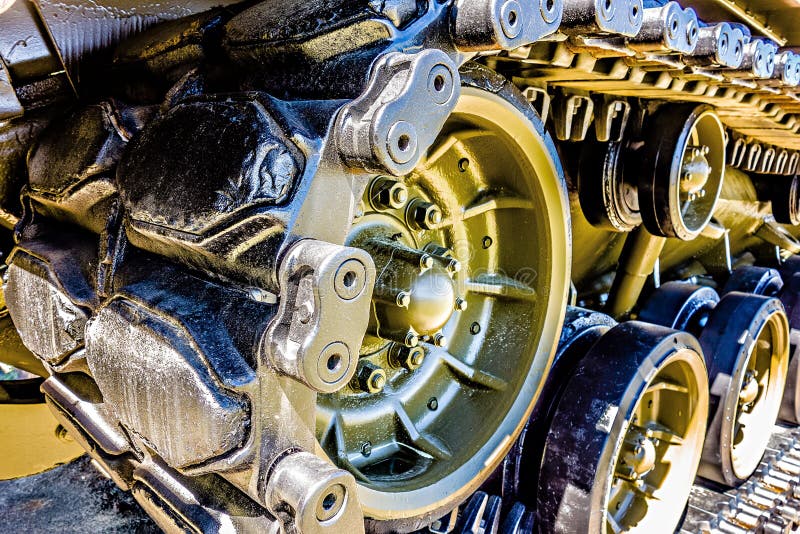 Closeup of an Army Tank Parts Stock Image - Image of armed, headlight ...