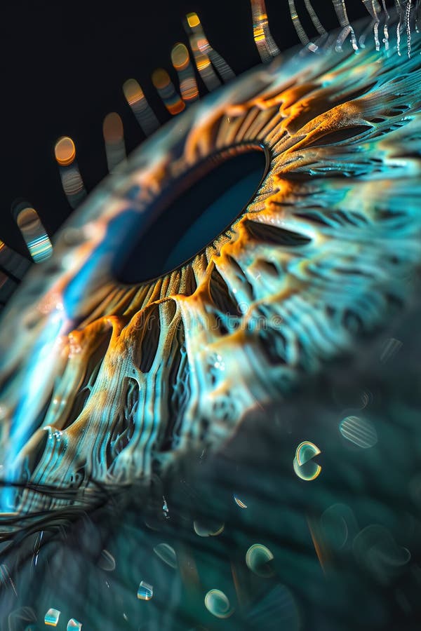 Closeup of an Artificial Retina Capturing Light Representing ...