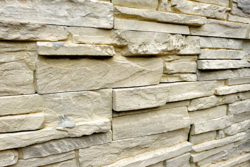 Closeup Artificial Stone Cladding Rock Wall for Details Stock Photo ...