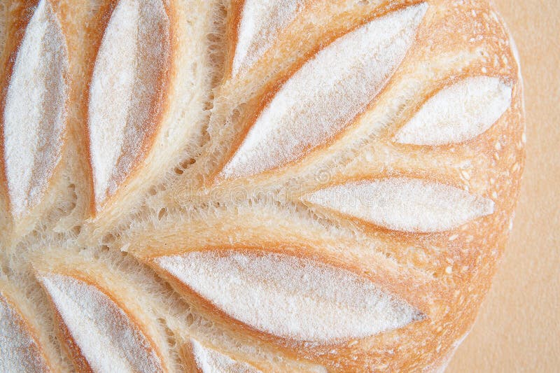 Closeup of an Artisan Multigrain Loaf Highlighting Its Crust Design and ...