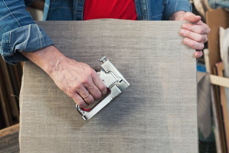 Closeup of an Artist S Hands Crafting Canvas Stock Photo - Image of ...