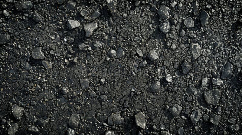 A Closeup of the Asphalt Material Featuring a Smooth and Dark Textured ...