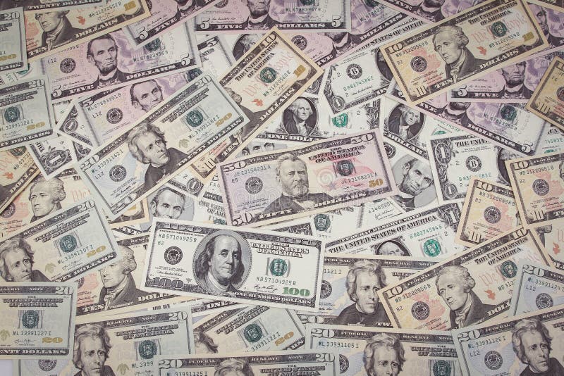 Assorted American Banknotes Stock Photo - Image of capital, closeup ...