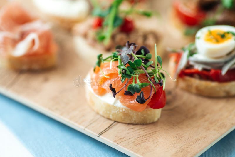 Assorted tapas stock photo. Image of herring, mouth, gamba - 23702634