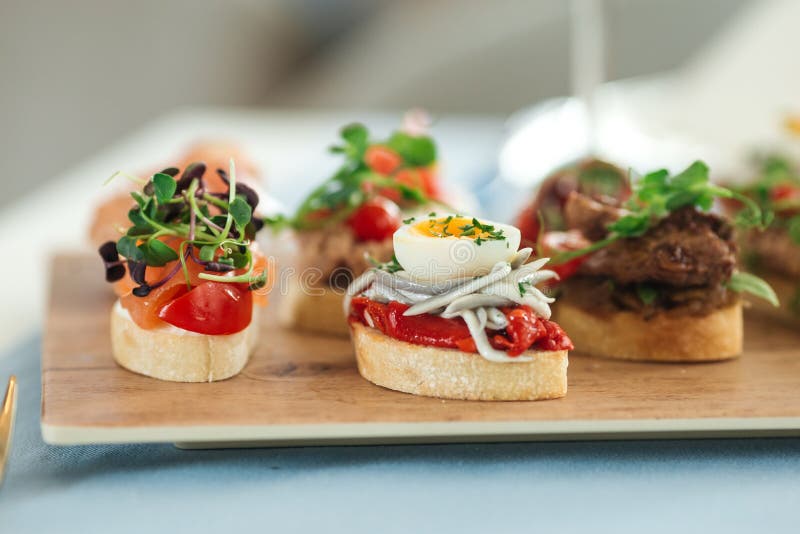 Assorted tapas stock photo. Image of herring, mouth, gamba - 23702634