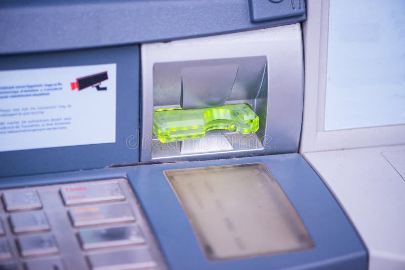 Closeup on ATM stock photo. Image of machine, public - 60910314