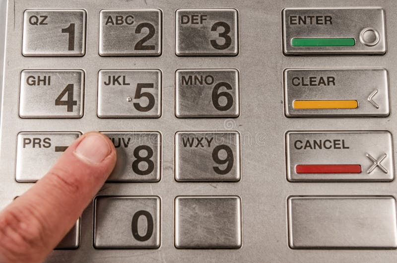Closeup of Atm Machine Keyboard Stock Photo - Image of entry ...