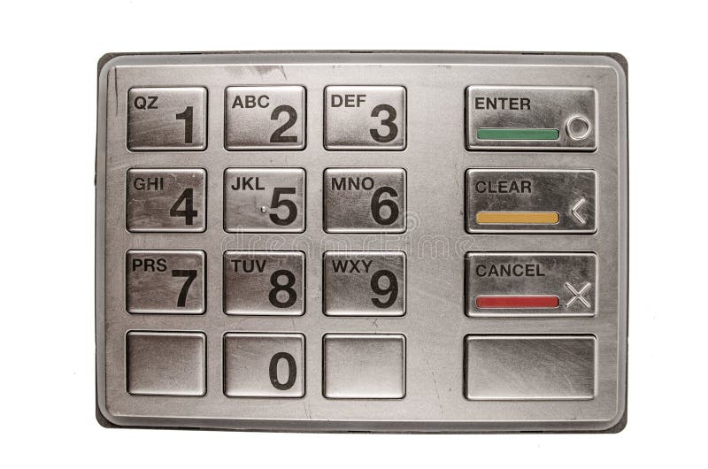 Closeup of Atm Machine Keyboard Stock Image - Image of metal, automatic ...