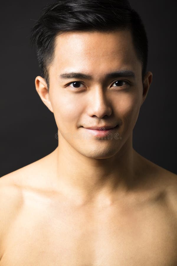 Closeup of Attractive Young Asian Man Face Stock Image - Image of happy ...