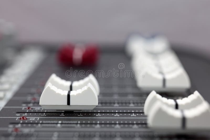 Audio Mixing Board Sliders stock photo. Image of control - 3492156