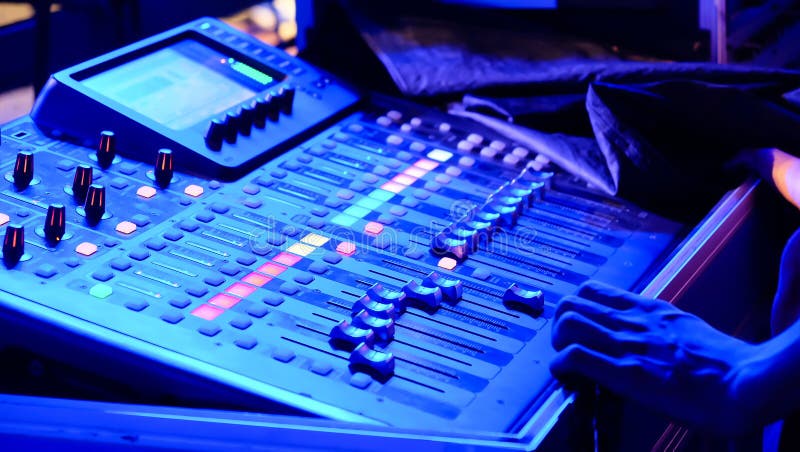 Audio mixing control panel stock image. Image of colors - 238095017