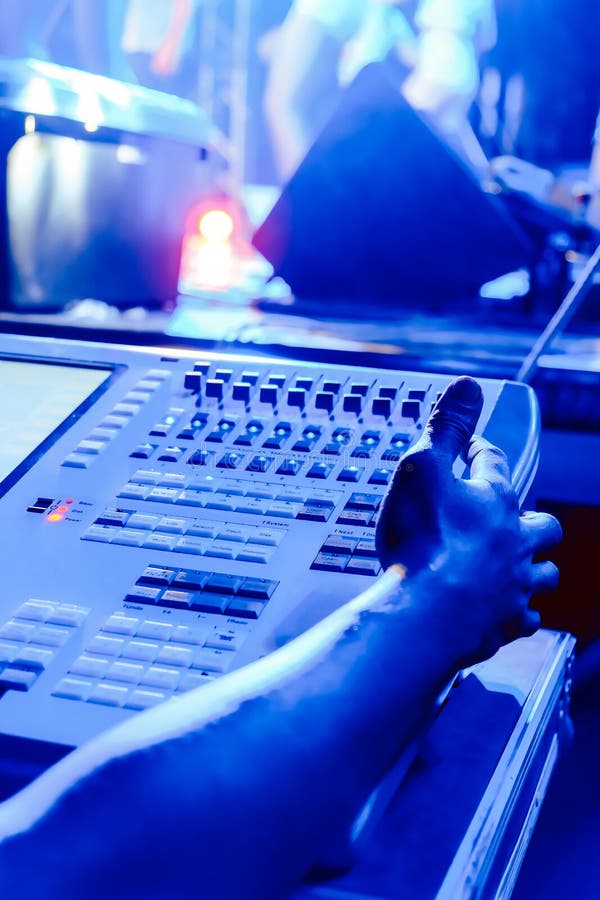 Audio mixing control panel stock photo. Image of equipment - 238095036