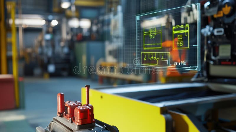 A Closeup of an Augmented Reality Display with Highlighted Safety ...