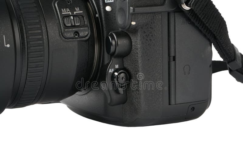 Af/mf Switch on a Dslr Camera Stock Image - Image of technology, dslr ...
