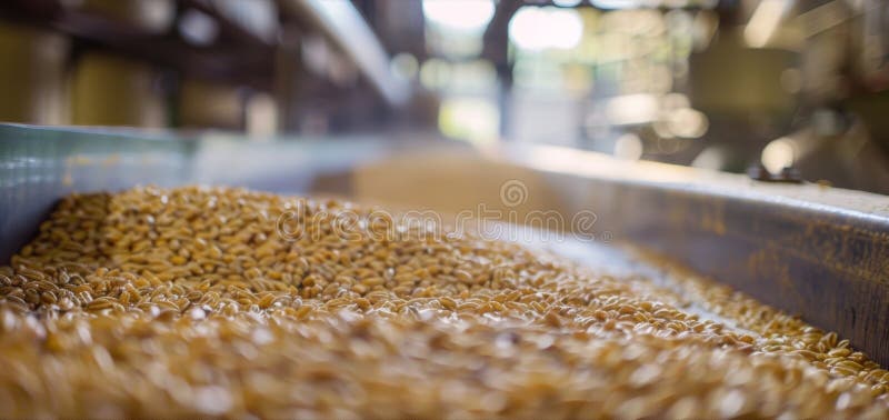 A Closeup of an Automated Retrieval System in a Grain Silo Efficiently ...