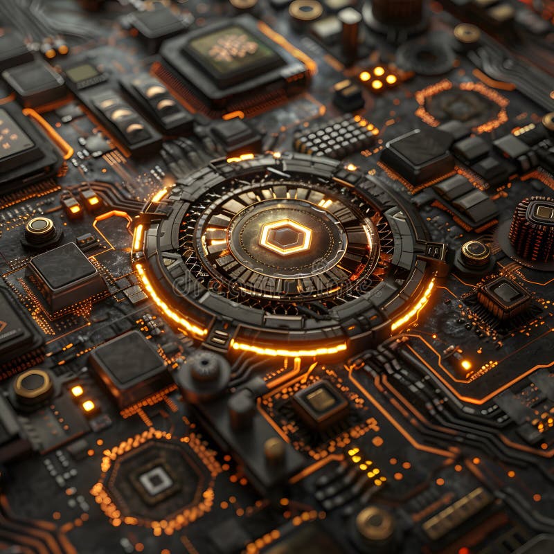 Closeup View of an Automotive Tire Pattern on a Glowing Computer ...