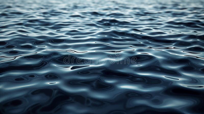 Closeup of Azure Water with Electric Blue Waves and Wind Patterns Stock ...