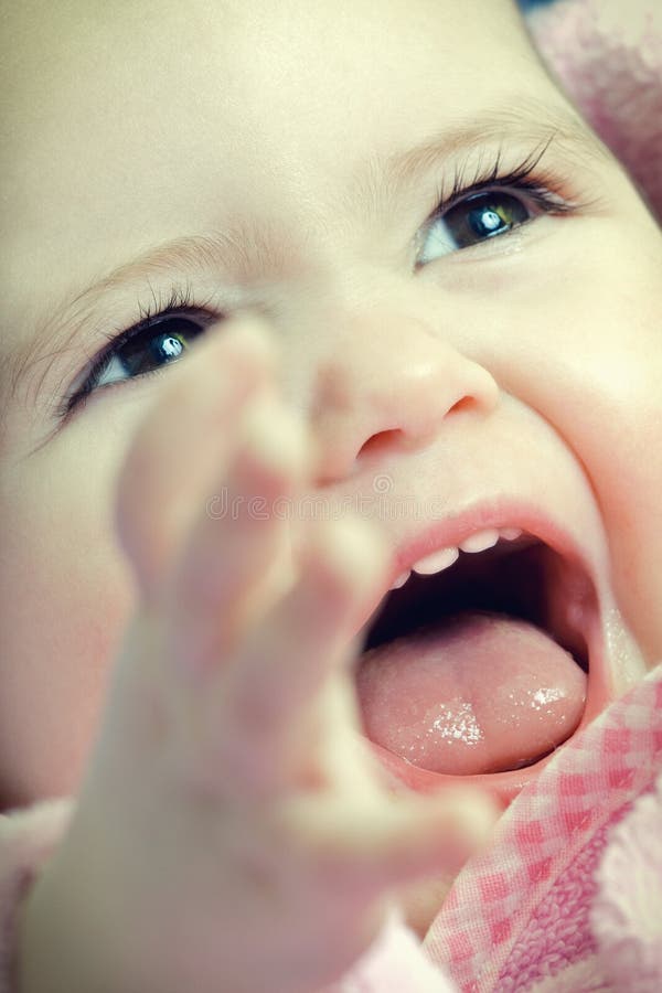Closeup baby face stock image. Image of comfortable, childhood - 23244591